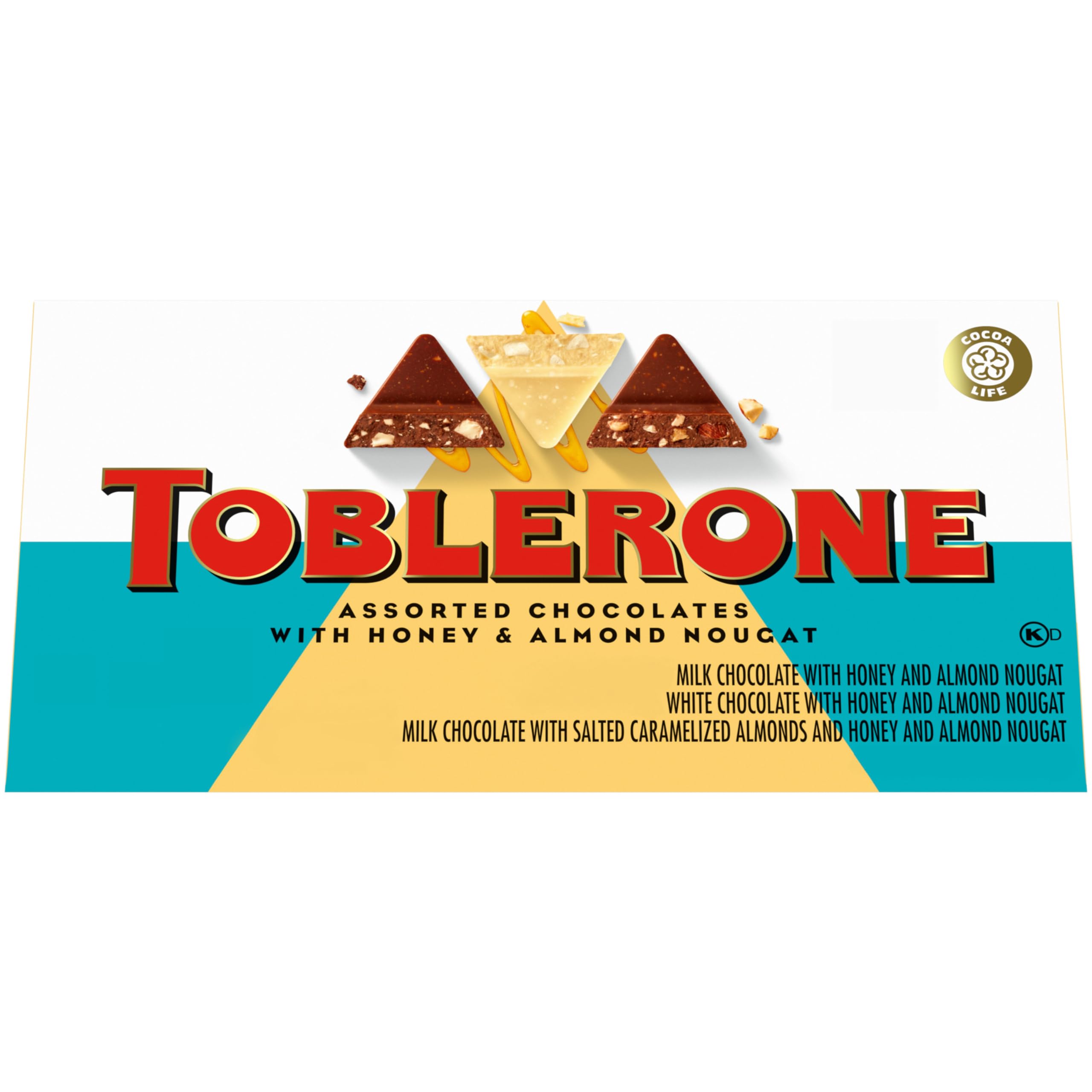 Toblerone Chocolate Gift Box (Milk Chocolate, White Chocolate, & Milk ...
