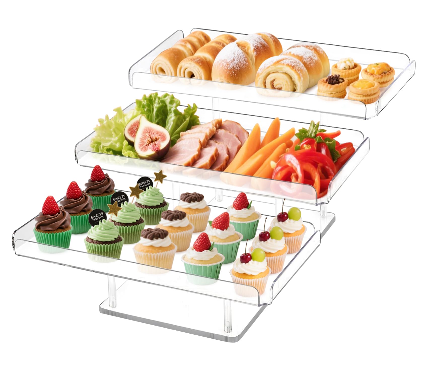 Acrylic Dessert Table Display Set 2025 New Updated, Cupcake Stand 3 in ...