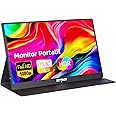 Bettdow Monitor Portatil 15,6'', FHD 1080P Monitor Portátil Conectado ...