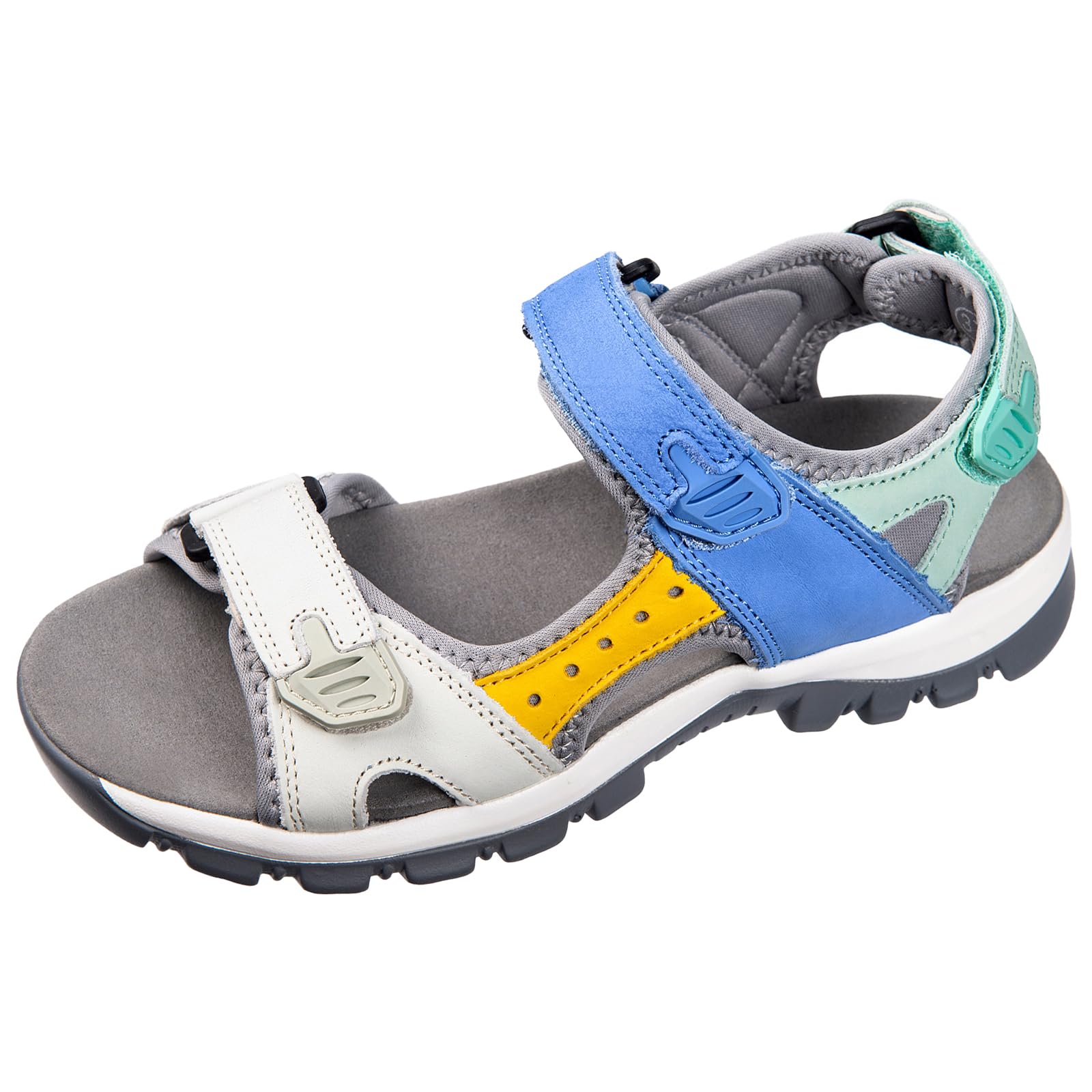 Harssidanzar Women's Leather Sandals Outdoor Sandals Walking Sandals ...