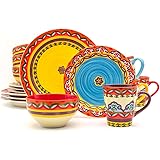 Amazon.com: Hand-Painted Ceramic Plates from Spain. Multicolor Pattern ...