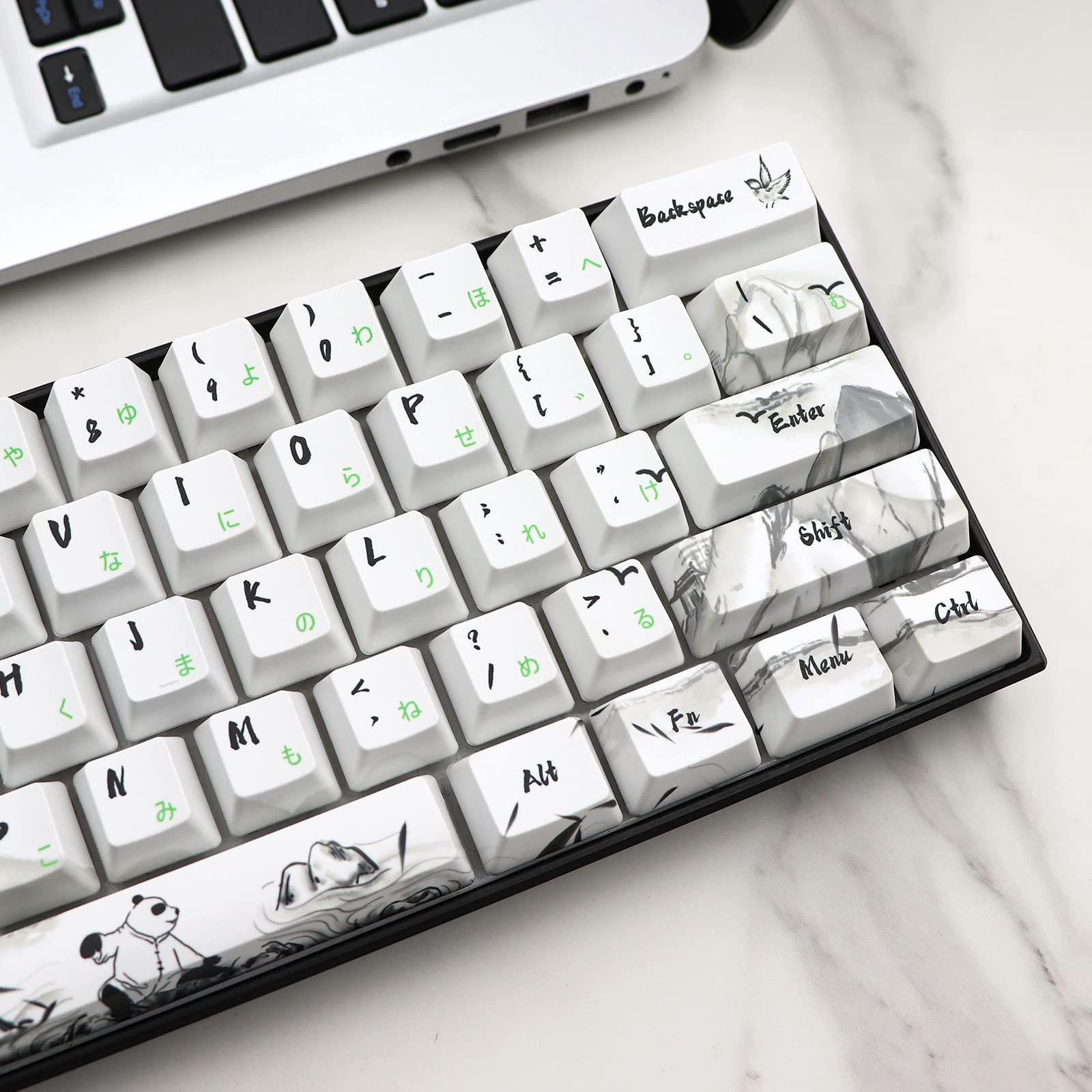 Mua JSJT Custom Keycap-Keycaps 60 Percent Ink Panda Keycap PBT Japanese ...