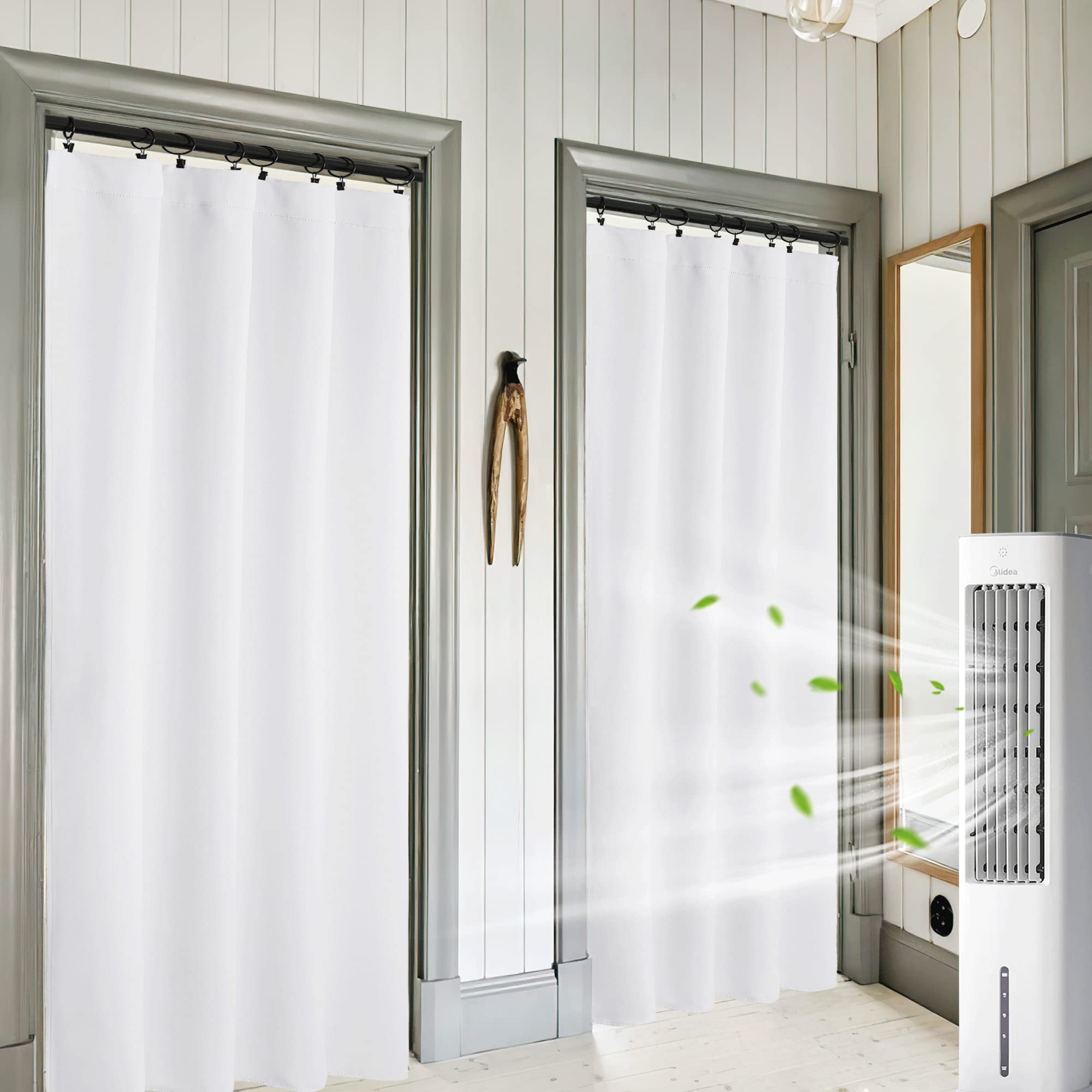 RYB HOME White Curtains for Bedroom - Privacy Window Curtains Sunlight ...