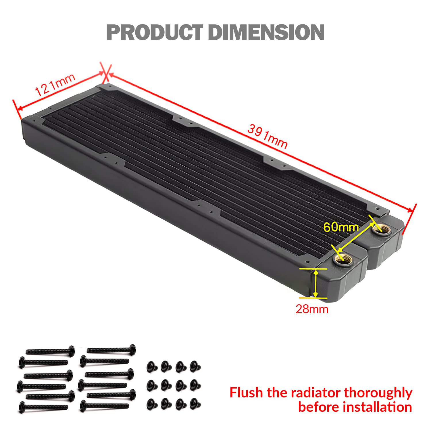 Mua Dracaena 360mm - 28mm/1.1inch Thick Computer Radiator, 14 Tubes ...