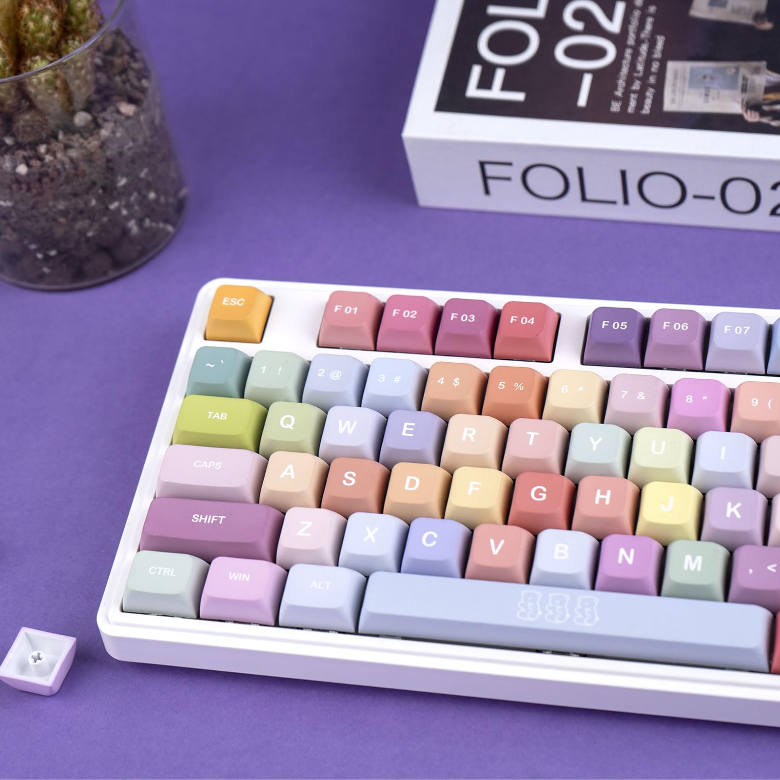 Mua Custom Keycaps, 133 Keys Candy Bear Cute Keycaps, Dye Sublimation ...