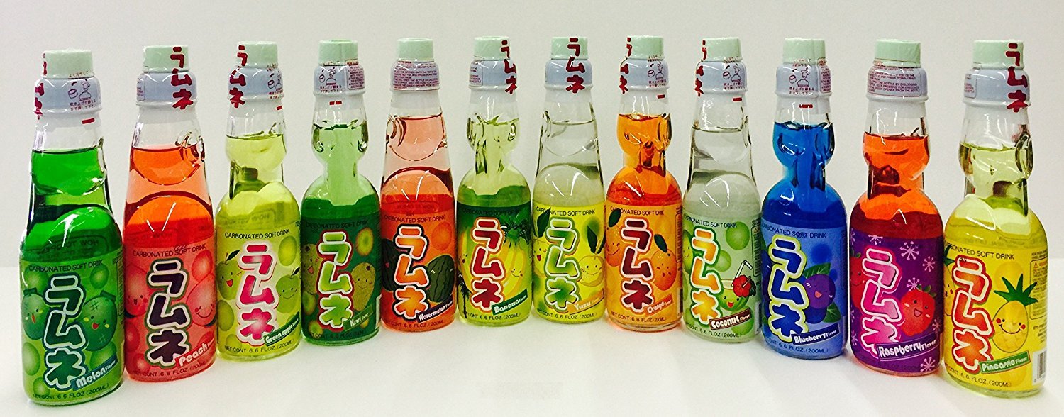 Amazon.com : Ramune (Japanese Soda) 6.76 oz Assorted Flavors 6pk : Soda ...