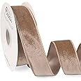 Amazon.com: Ribbli Camel Velvet Wired Ribbon 1.5 Inch Velvet with Satin ...