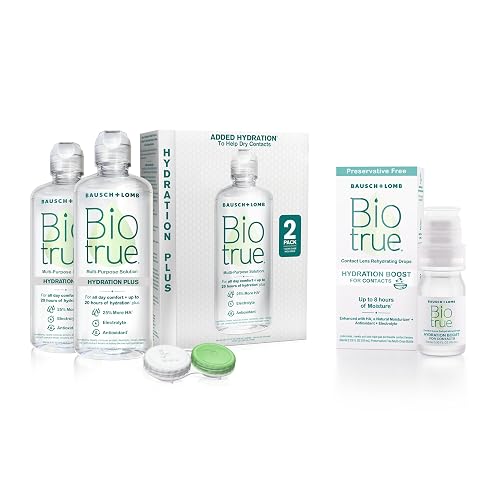 Biotrue Hydration Plus Contact Lens Solution + Hydration Boost ...