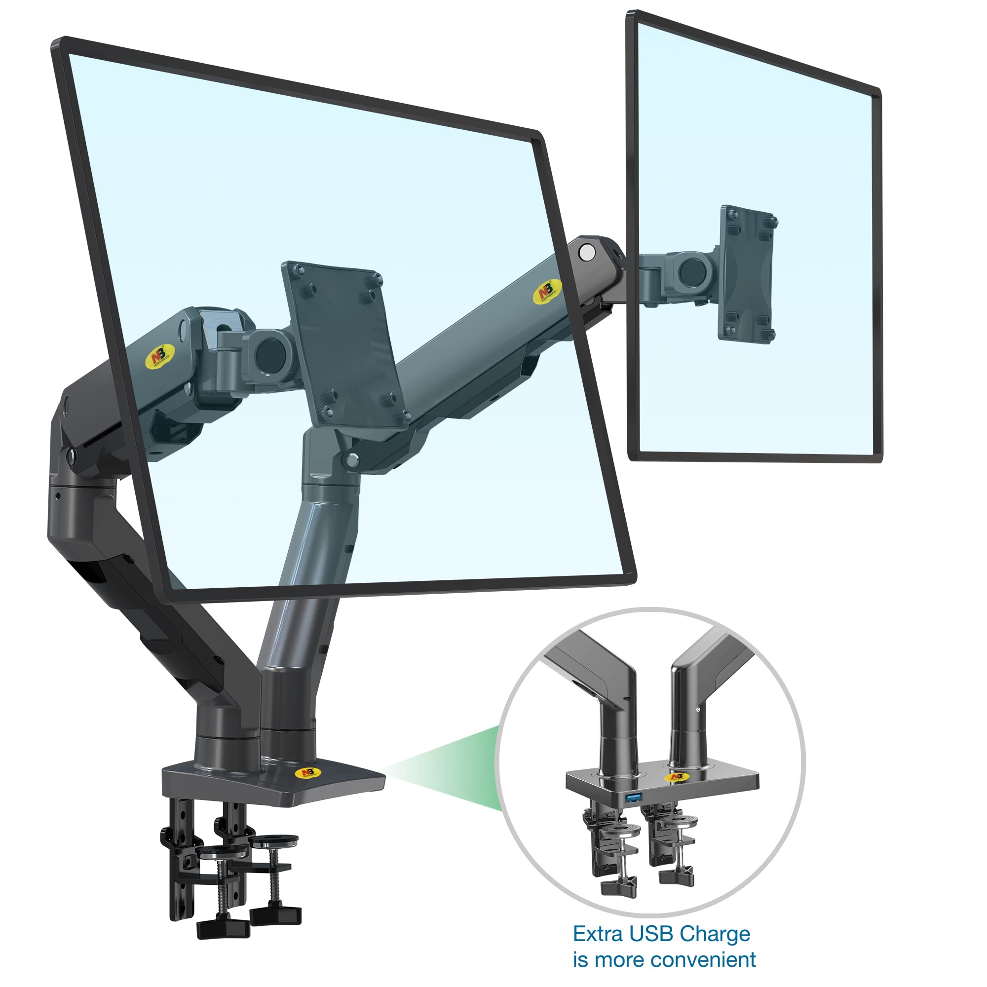 Mua NB North Bayou Heavy Duty Dual Monitor Arm Desk Mount, Full Motion ...