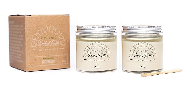 Amazon.com : Lucky Teeth Organic Toothpaste-all Natural, Remineralizes ...