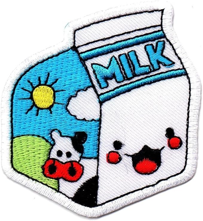 Amazon.com: HHO Uht Milk Box Milkembroidered Patch Embroidered DIY ...