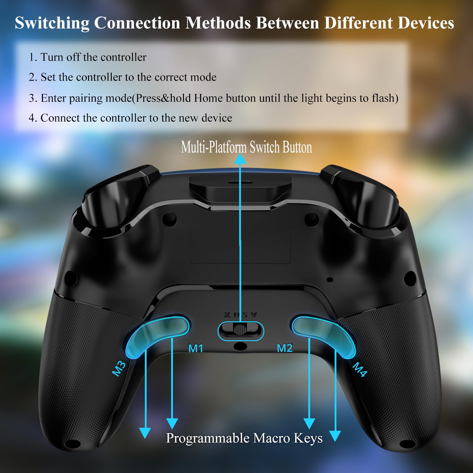 Mua Multi-Platform PC Wireless Controller, Bluetooth Gaming Controller, Compatible with Windows ...