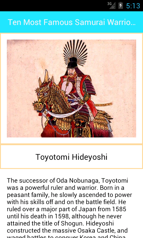 10 Most Famous Samurai Warriors in History:Amazon.com:Appstore for Android