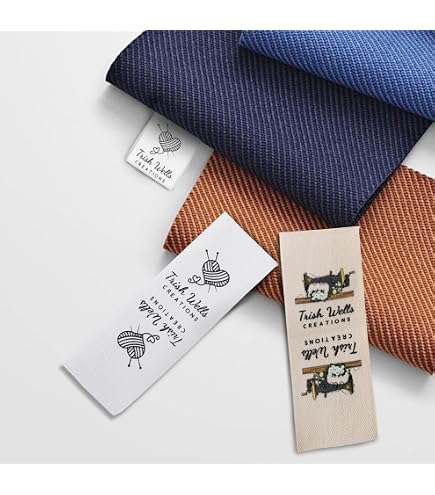 Custom Clothing Tags Sew On 150Pcs Handmade Sew-on Woven Cloth Labels ...