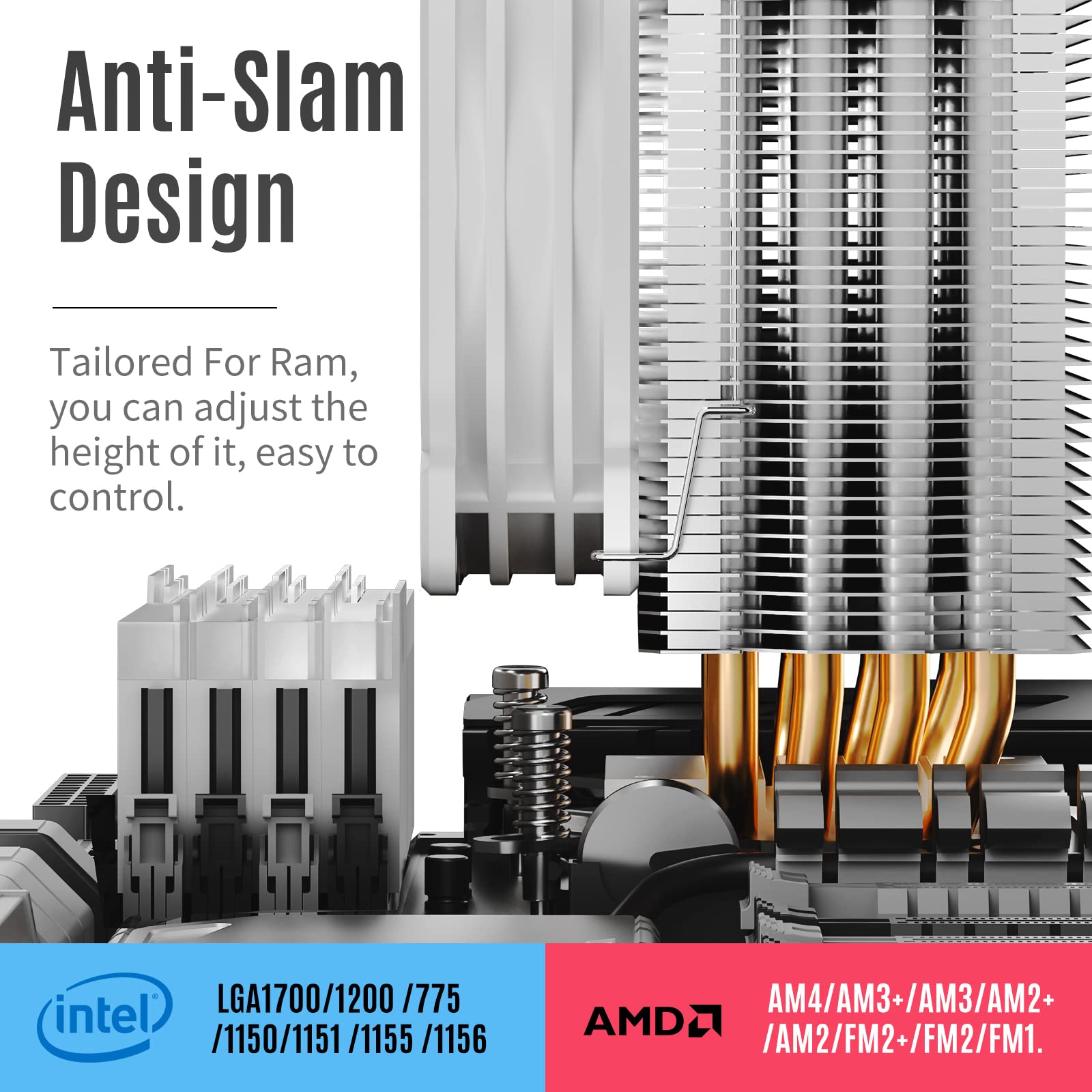 Mua CR1400 RGB CPU Air Cooler, 4 Heat-Pipes, 126mm RGB CPU Fan ...