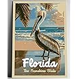 Amazon.com: GO SEE DESIGN Florida The Sunshine State Vintage-Style ...