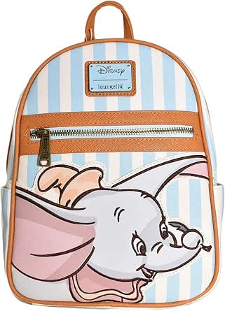 Amazon.com: Loungefly Disney Dumbo Faux Leather Striped Mini Backpack ...