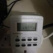 Electronic digital mains Timer Socket Plug-in with LCD Display 12/24 ...