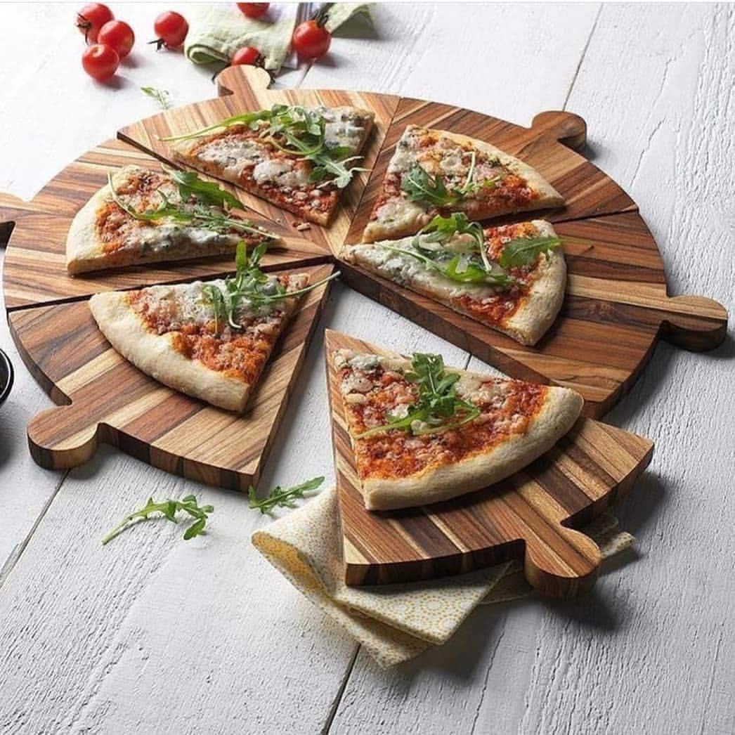 Buy WOODEN TOYS STORE Wooden Pizza Serving Platter Six Plate Pizza buy-wooden-toys-store-wooden-pizza-serving-platter-six-plate-pizza
