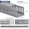ZhiYo 2x2in Server Rack Cable Management, 6.6ft Cable Duct Cable ...