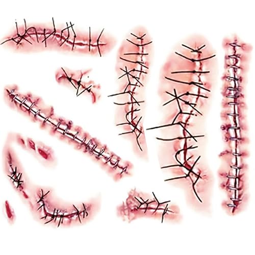 Temporary Tattoos,Fake Tattoos For Women Men Kids -Body Face Scar ...