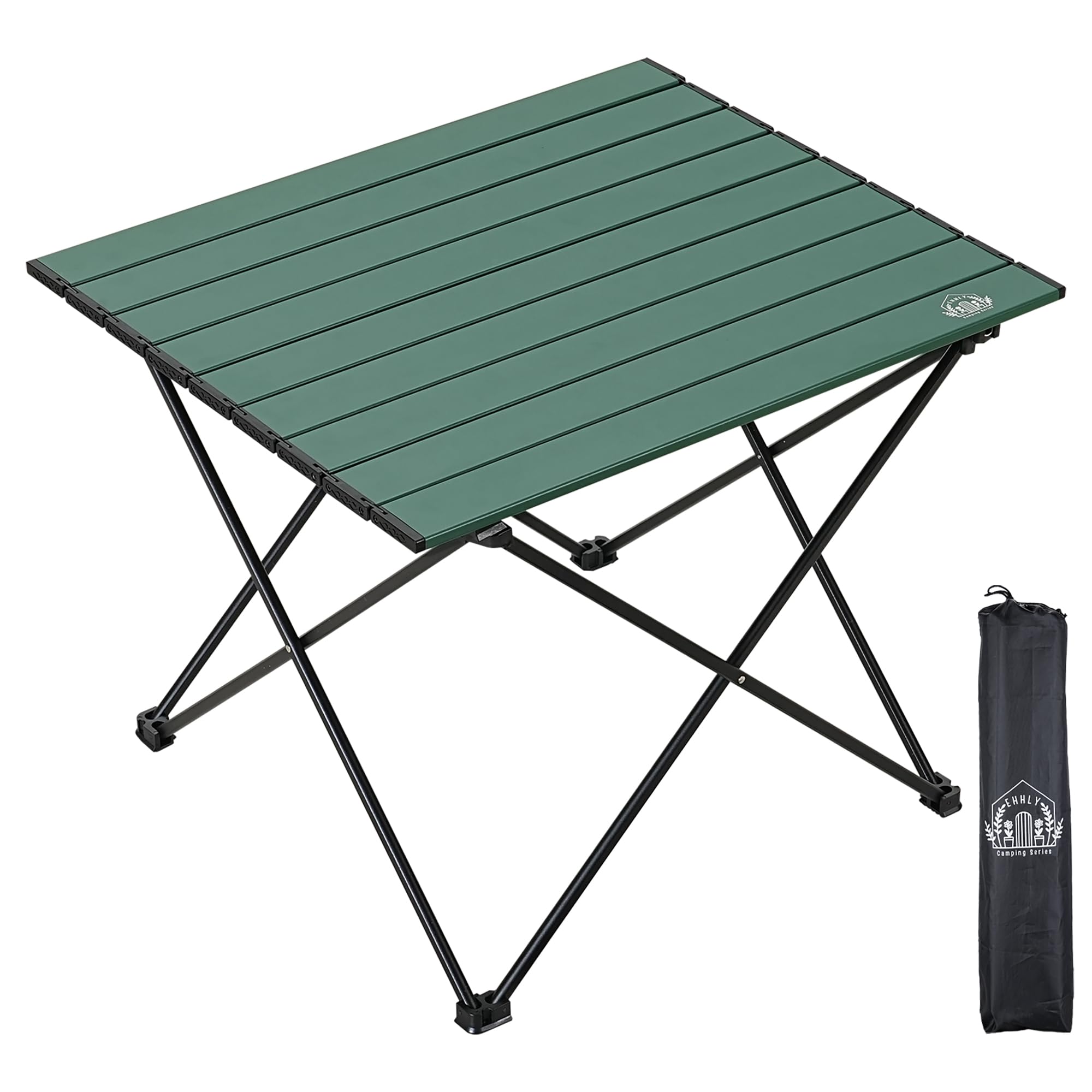 EHHLY Portable Folding Camping Table, Large Compact Aluminum Beach ...