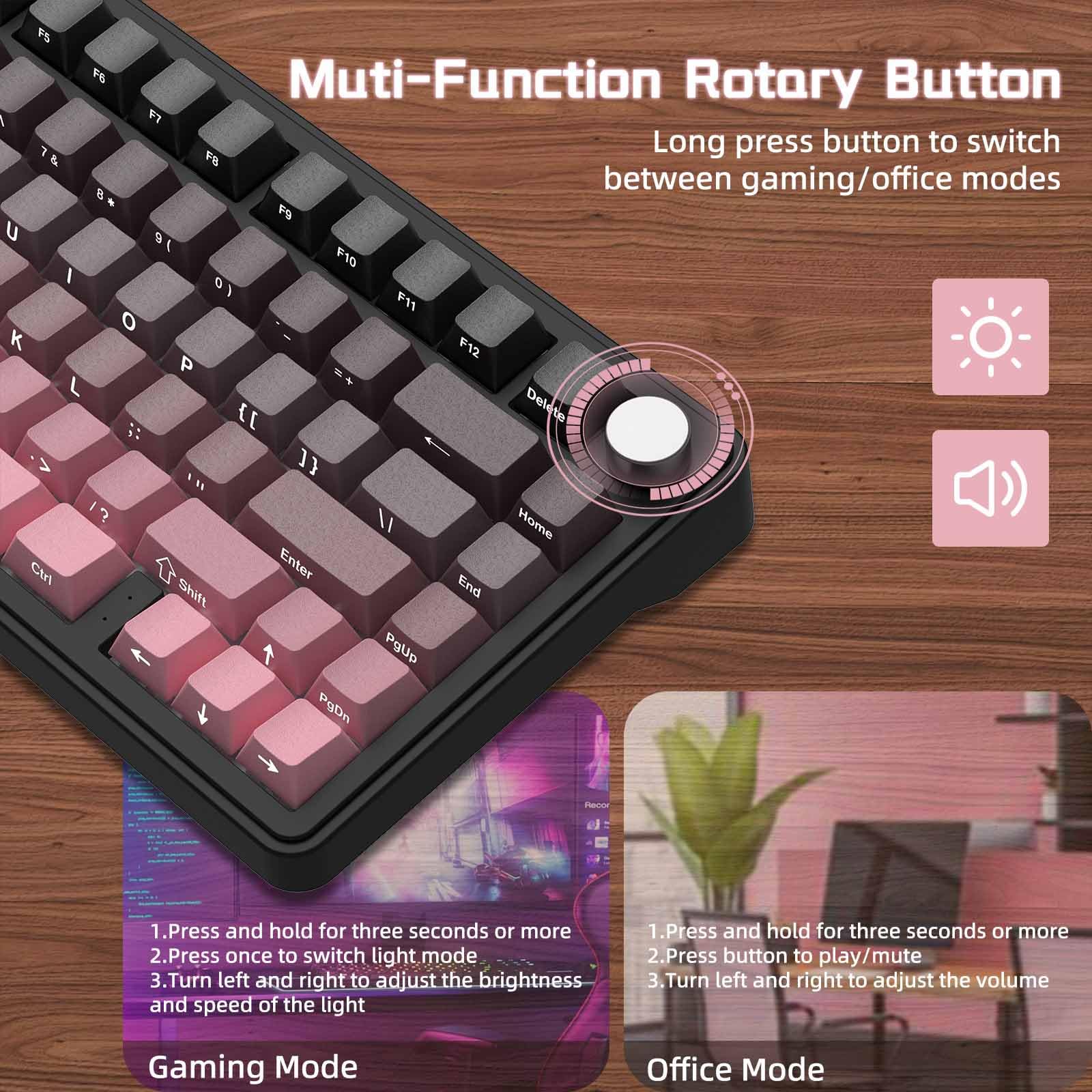 Mua ATTACK SHARK X85 Gasket Mechanical Keyboard with Knob,75% Tri-Mode ...