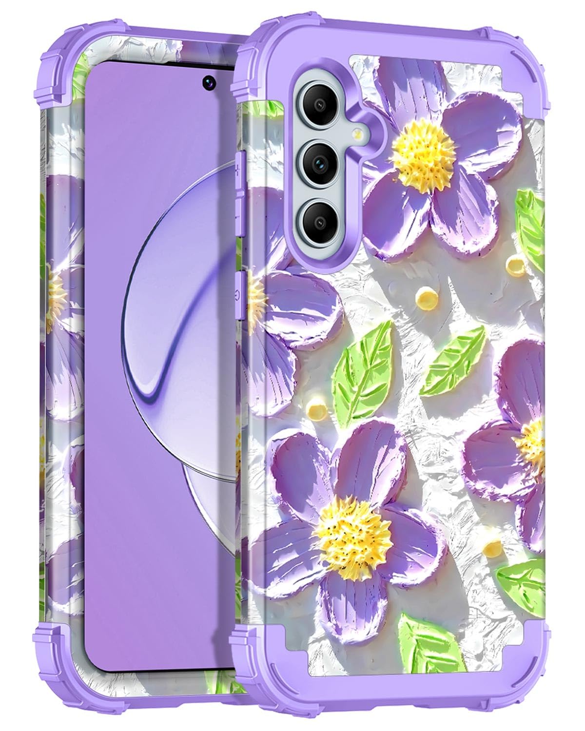 Rancase for Galaxy A35 5G/A55 5G Case,Three Layer Heavy Duty Shockproof ...