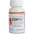EBMfer Iron with Vit C | 1 daily | Gentle | Vegan | Boosts Energy | 100 ...
