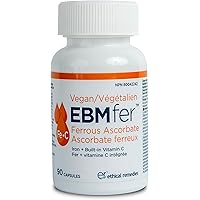 EBMfer 100 mg High Potency Iron with Vit C | Gentle | Vegan | Boosts ...