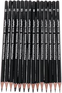 HELYZQ 14 lápices de dibujo 12B 10B 8B 7B 6B 5B 4B 3B 2B 1B HB 2H 4H 6H : Amazon.com.mx: Oficina ...