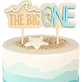 Amazon.com: The Big One Wooden Cake Topper - Wave Surf Cake Smash,1st ...