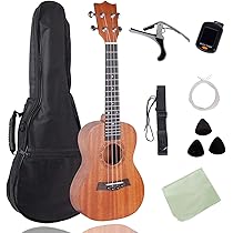 Pyle, 23" Acoustic Electric Ukulele-4String Professional Mahogany Tenor ...