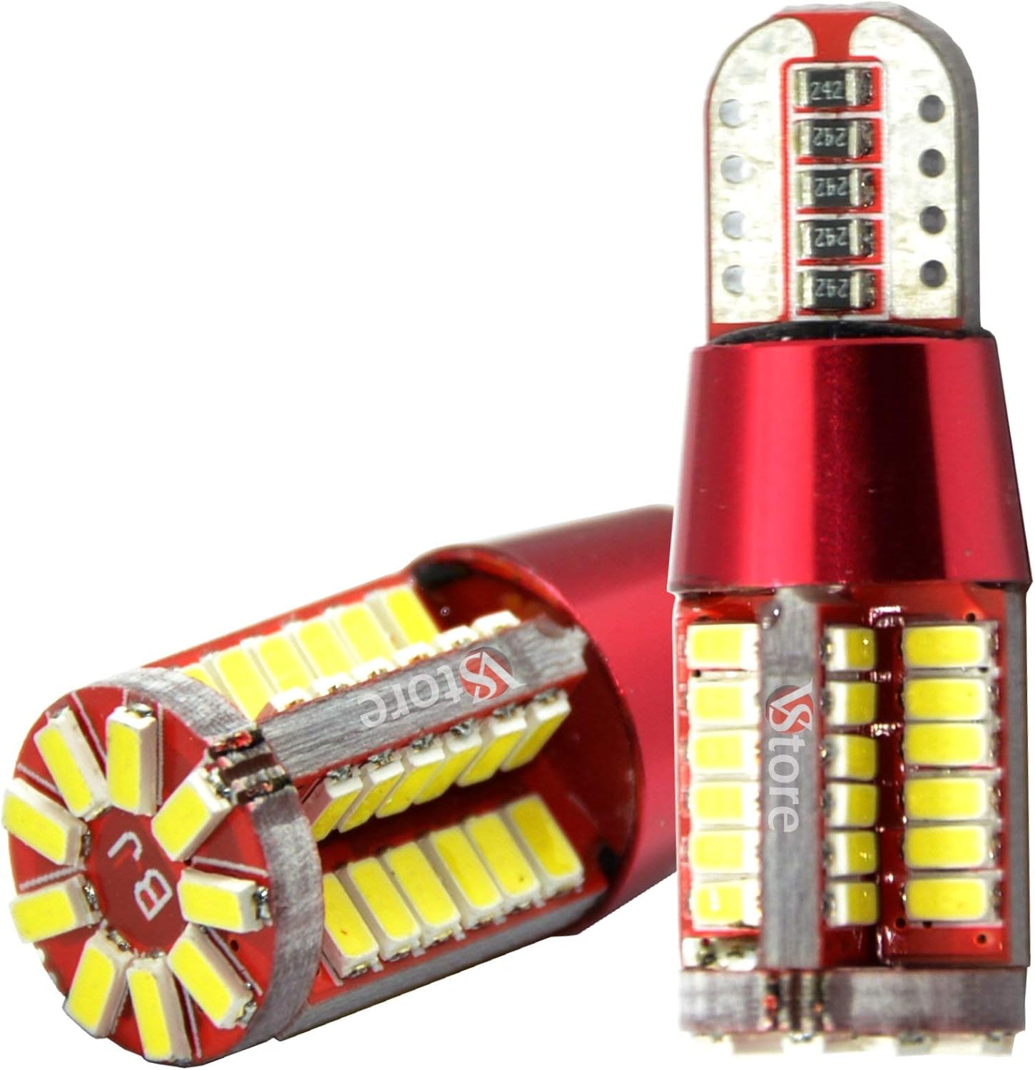 VS 2 Pezzi Lampadine LED Auto T10 W5W Canbus Sensa Errore 57-SMD 4014 LED Ultra Luminoso Luce ...