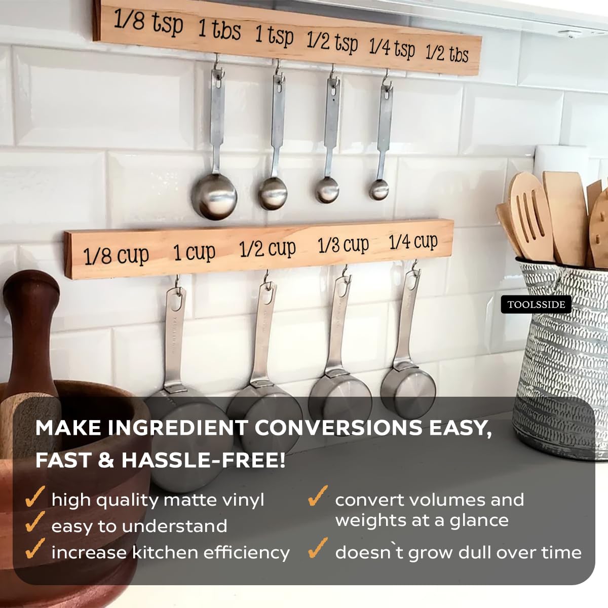 Mua Kitchen Measurement Conversion Chart - Vinyl Kitchen Labels ...