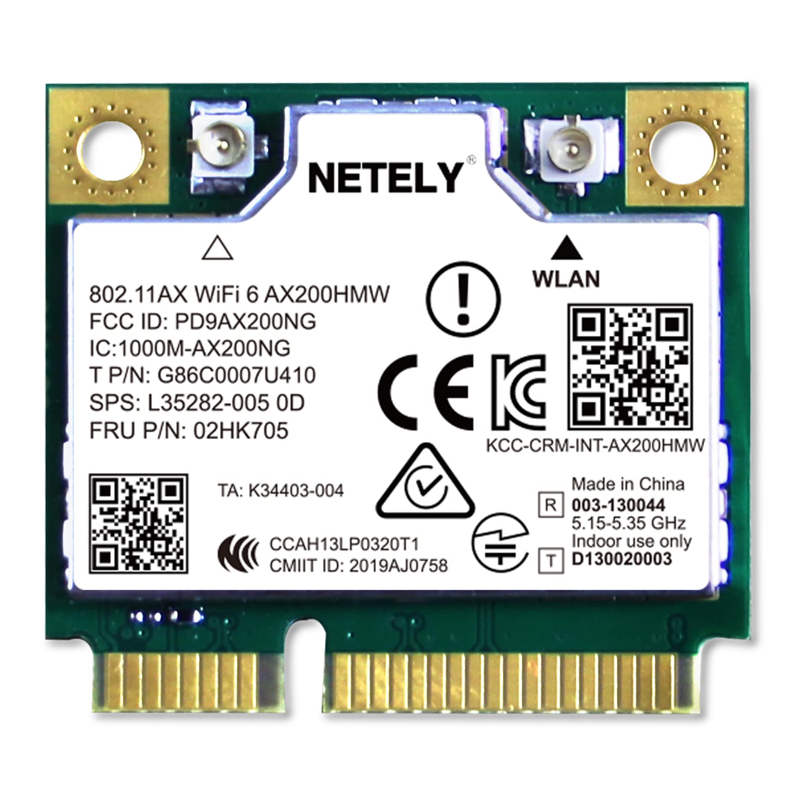 NETELY 802.11AX WiFi 6 AX200HMW 3000Mbps Mini-PCIE Interface WiFi ...