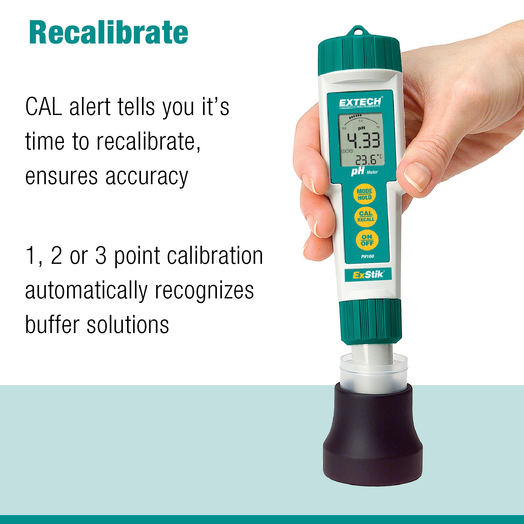Mua Extech PH100 Waterproof ExStik II pH Meter Kit with Flat Surface ...