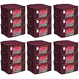 Kuber Industries 9 Pieces Non Woven Saree Cover Set, Maroon (90 GSM ...