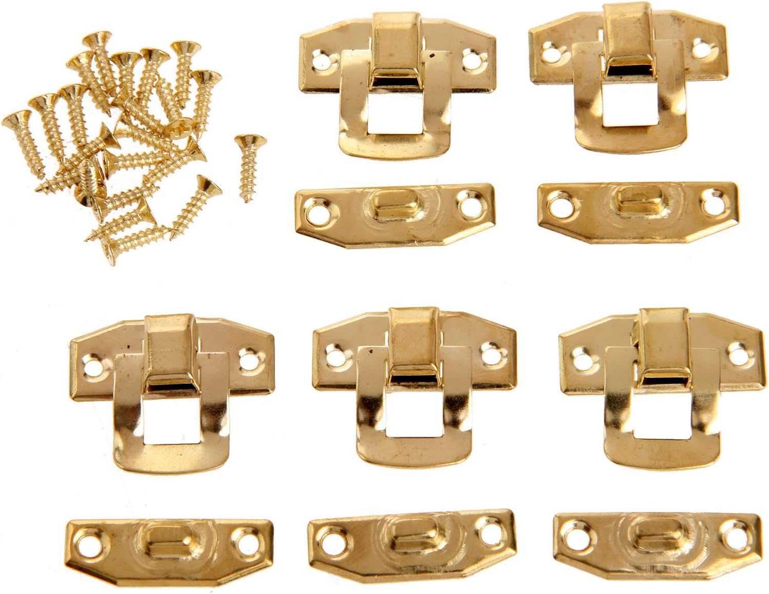 10Pcs 0.91"x0.79" Wood Box Toggle Catch Lock with Screws for Suitcase ...