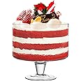 Amazon.com | CREATIVELAND Trifle bowl Glass Crystal-Clear Set of 1 ...