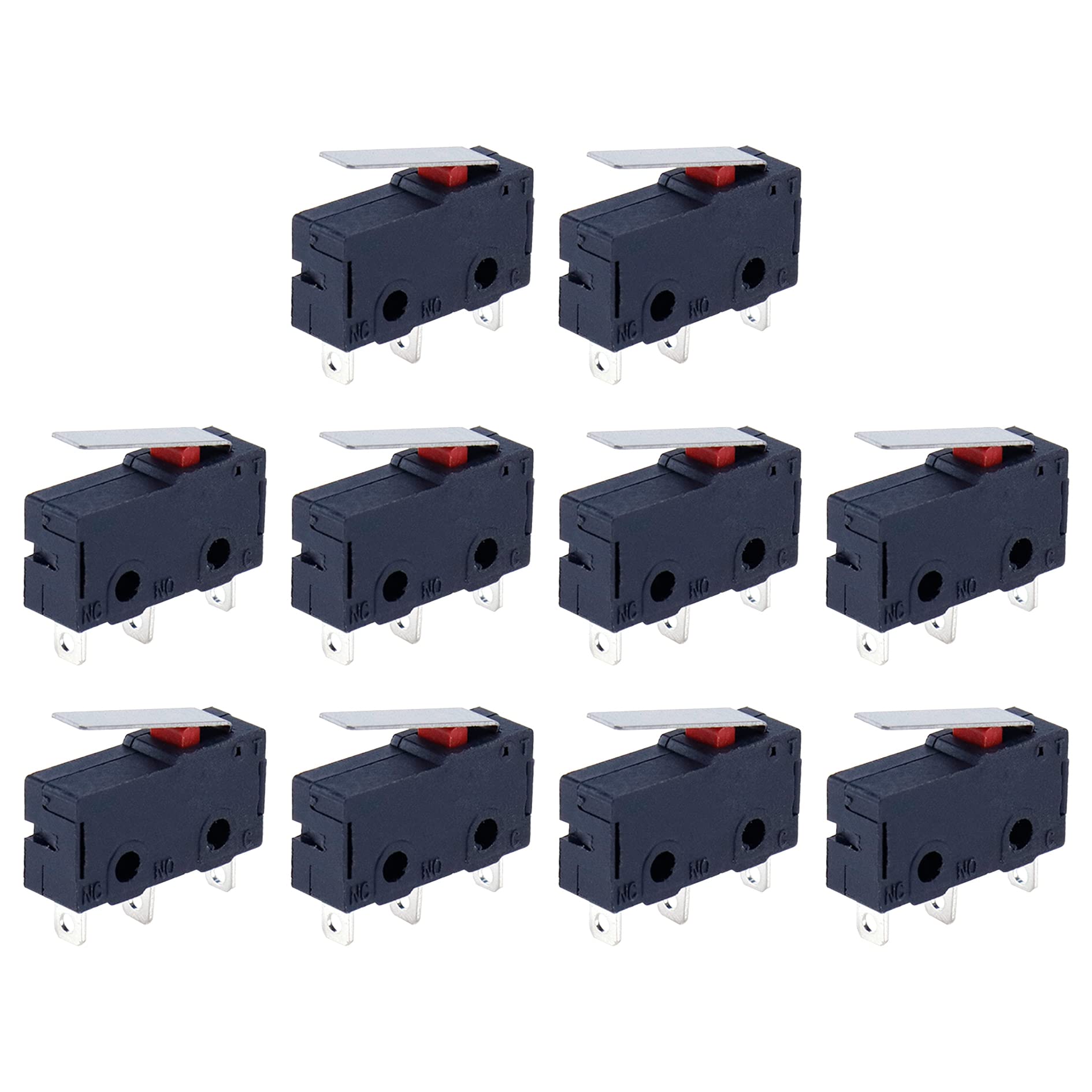 Mua 10-Pack Antrader KW12 KW11 Micro Switch Limit Switch 3pin 5A 125V Hinge Lever DC N/O N/C ...