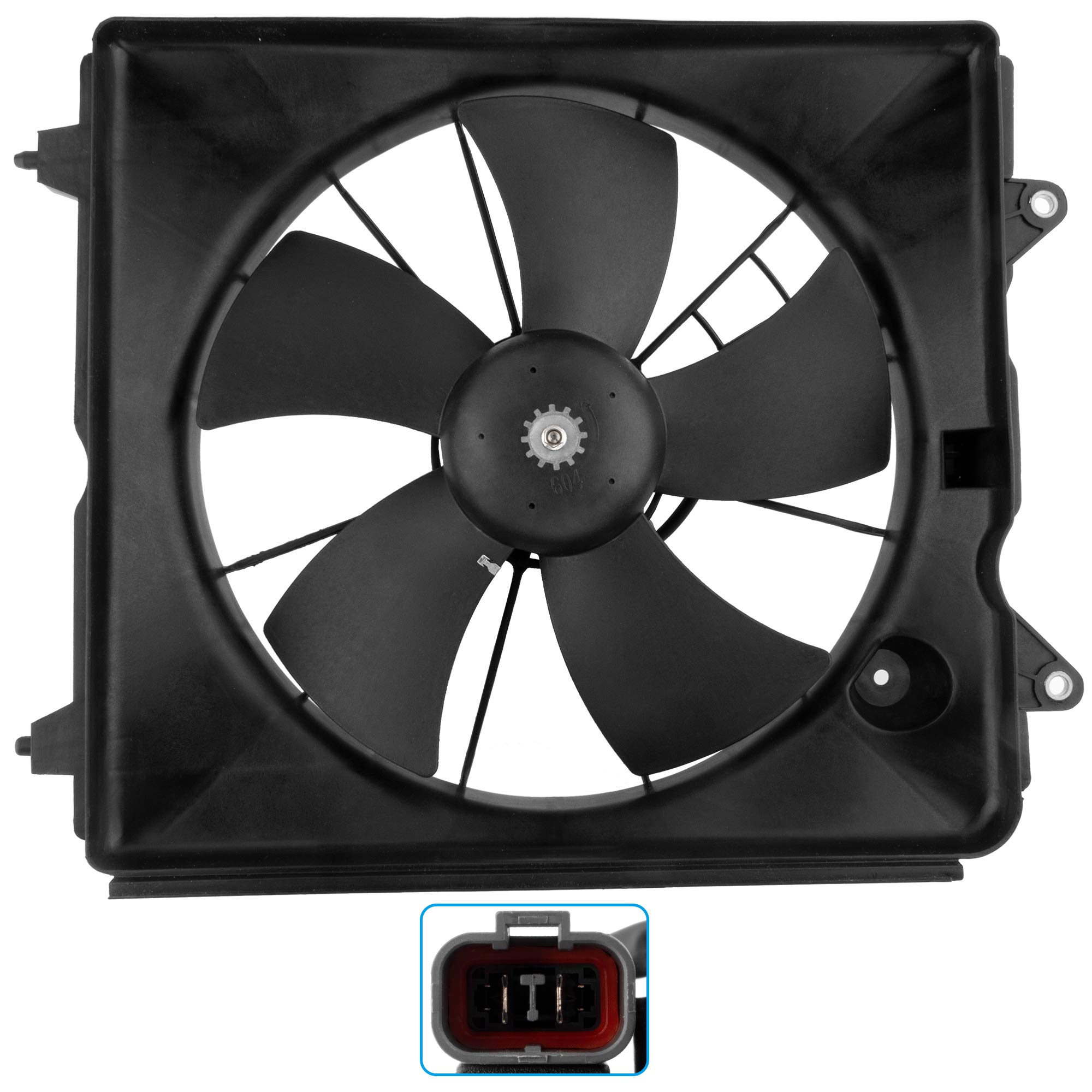Buy BOXI 620-212 Radiator Cooling Fan Motor Assembly Fits for Honda CR ...