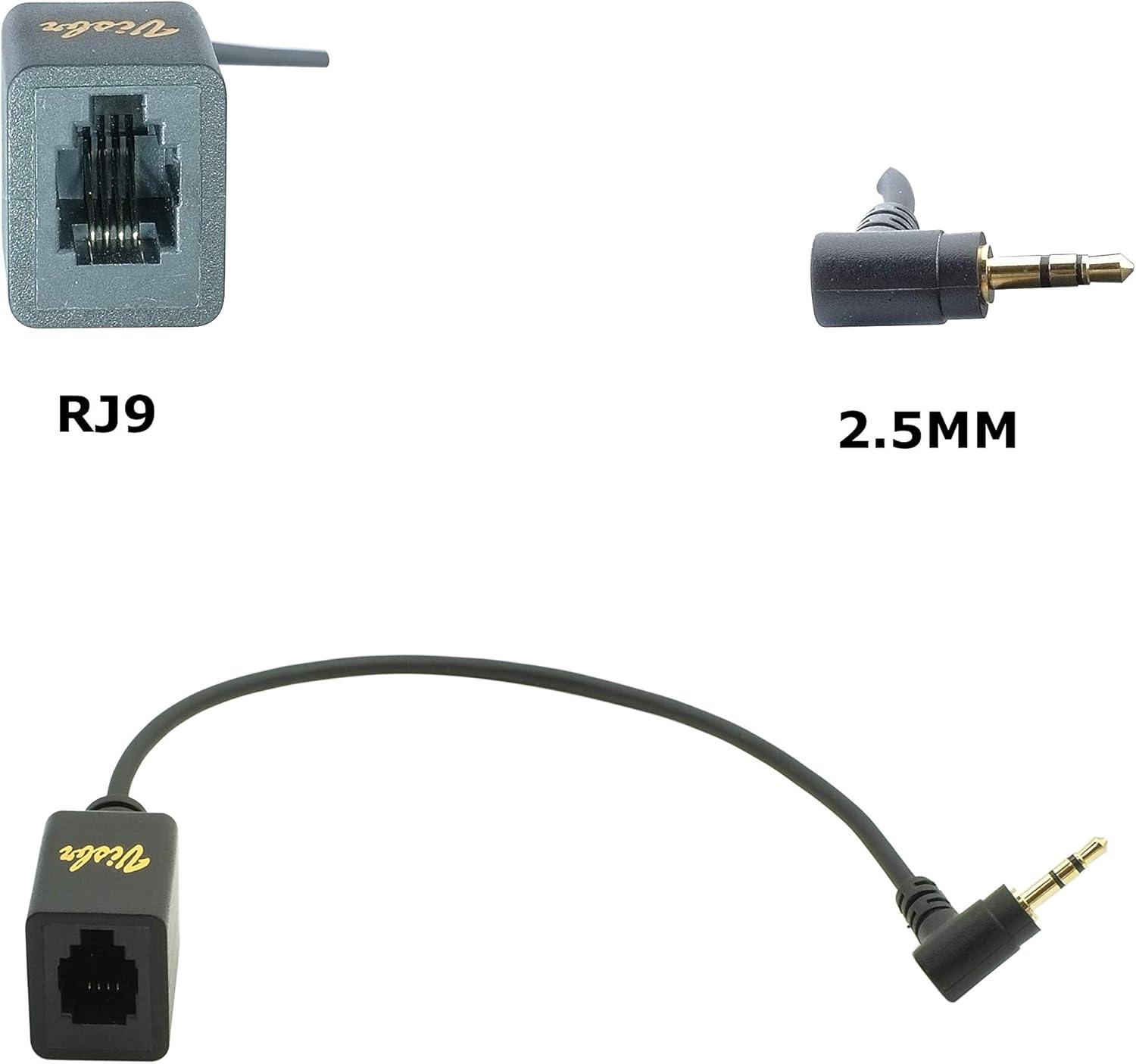 4-Pin RJ9 Female to 2.5mm Male Adapter Pigtail Cord: Amazon.ca: Electronics