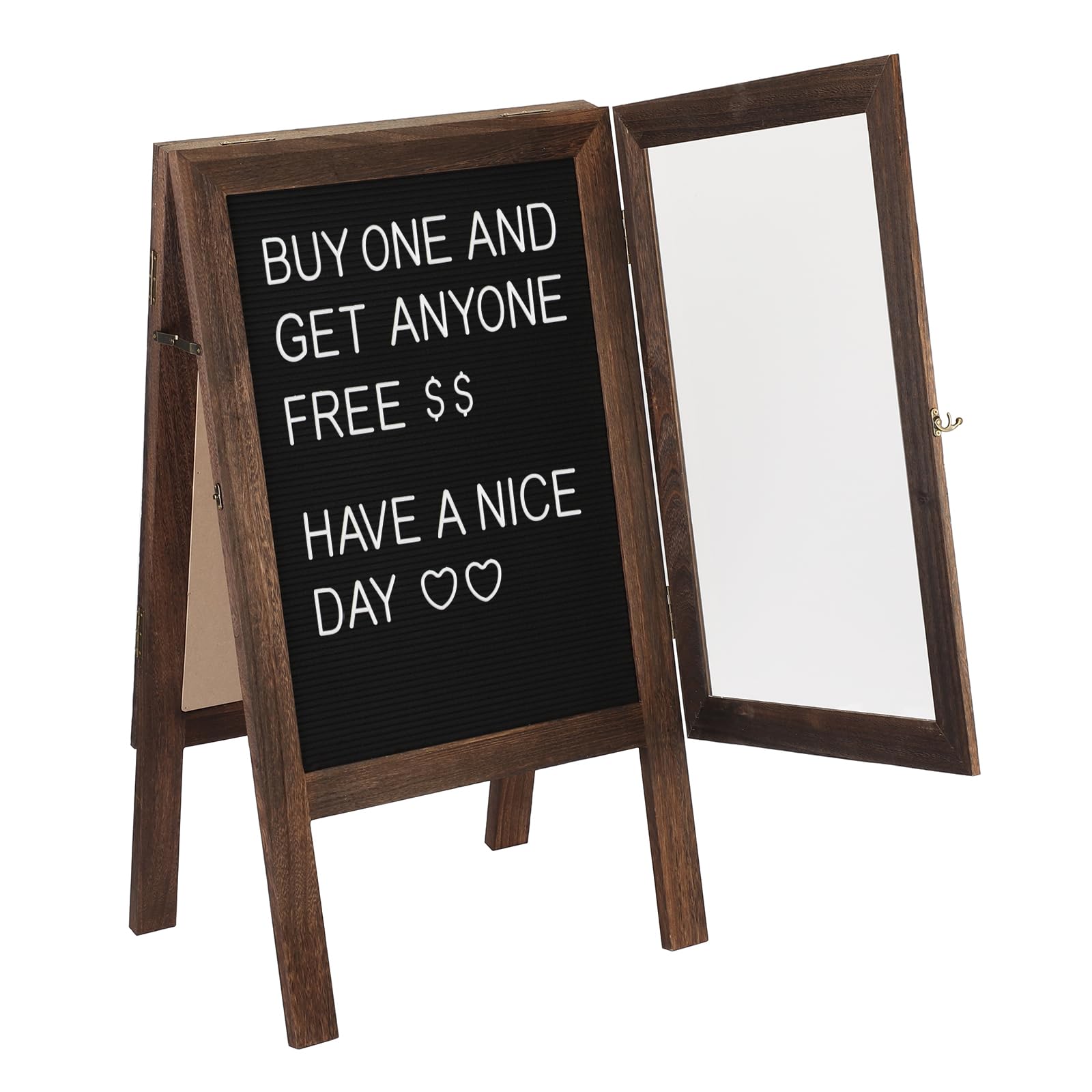 lesolar Large Felt Sign Board with Letters with Stand Double-Sided ...