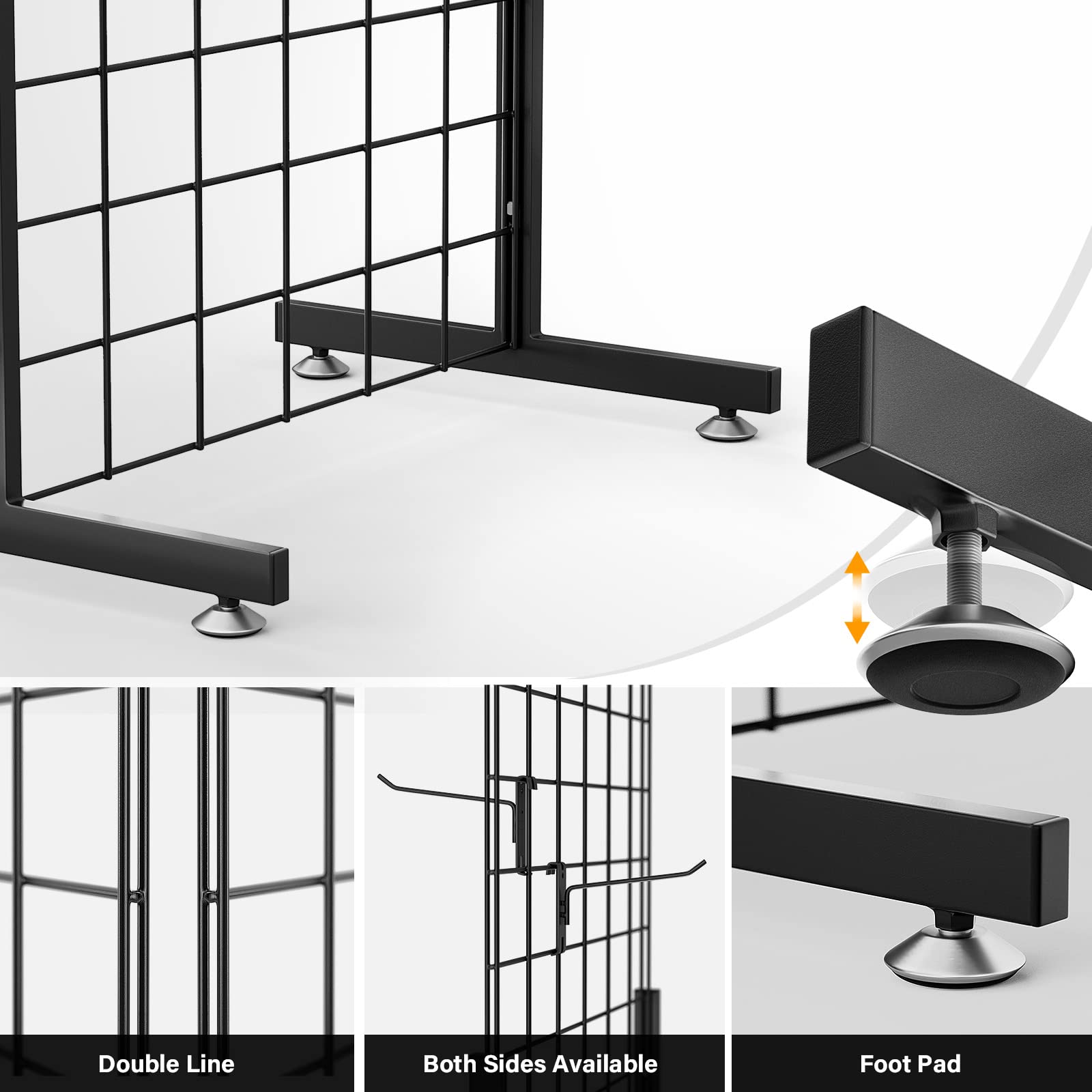 Mua Bonnlo 2' x 6' Standing Grid Panel Tower, Thicker 5mm Wire, 180 LBS ...