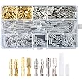 Amazon.com: Glarks 240Pcs 3.9mm Brass Male and Female Bullet Terminals ...