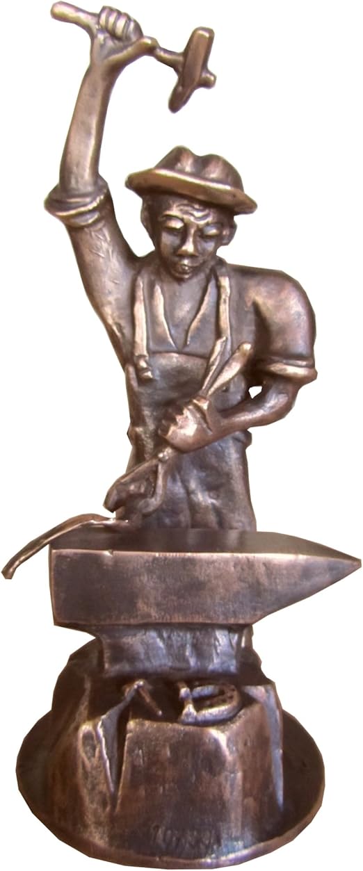 escultura estatua figura herrero forjador 22 cm bronce noble patina ...