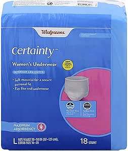 Amazon.com: Walgreens Certainty Women's Underwear, Maximum Absorbency ...