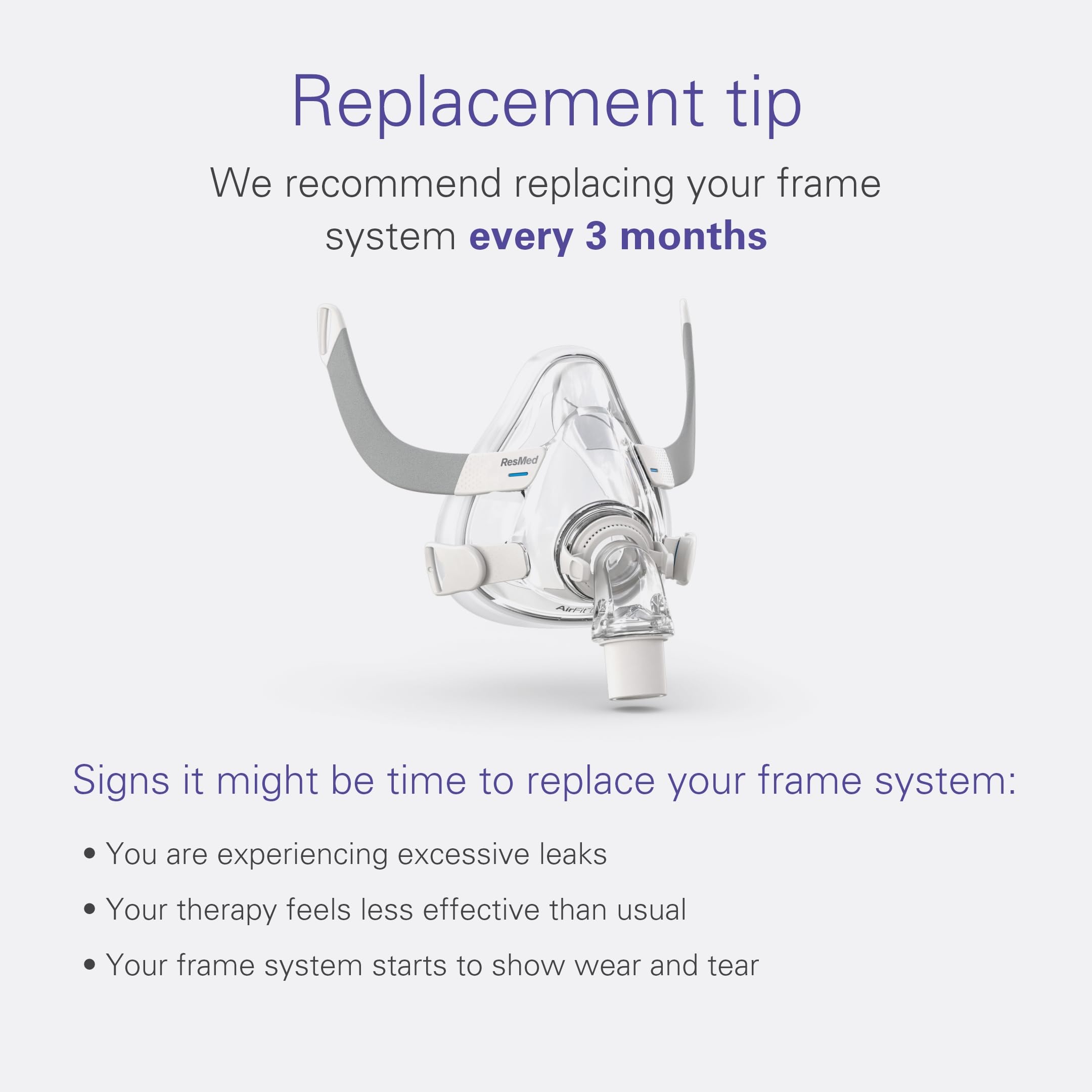 ResMed AirFit F20 Frame System - For Full-Face CPAP Mask Frame System ...