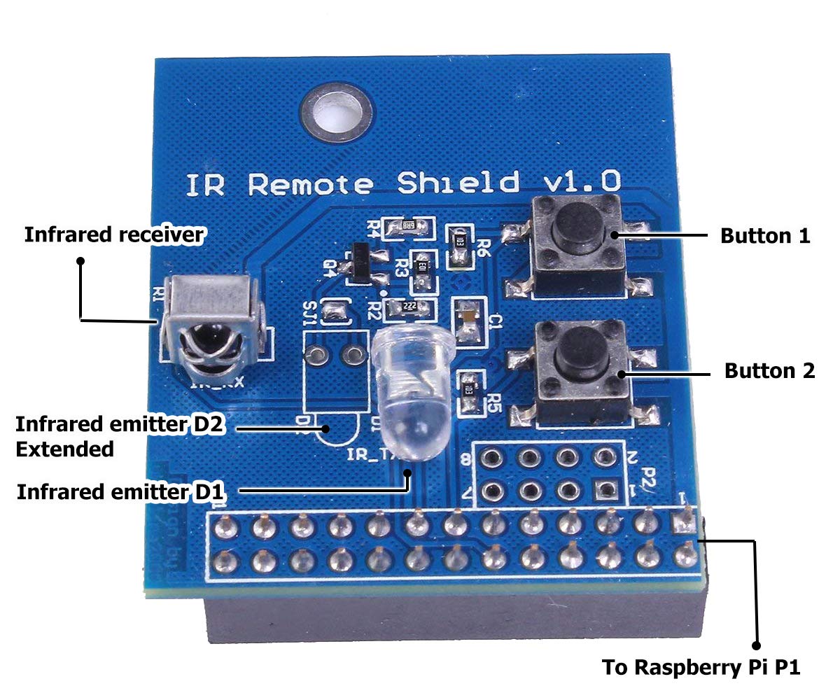 Mua IR Transmitter Infrared Remote Hat Expansion Board 38KHz ...